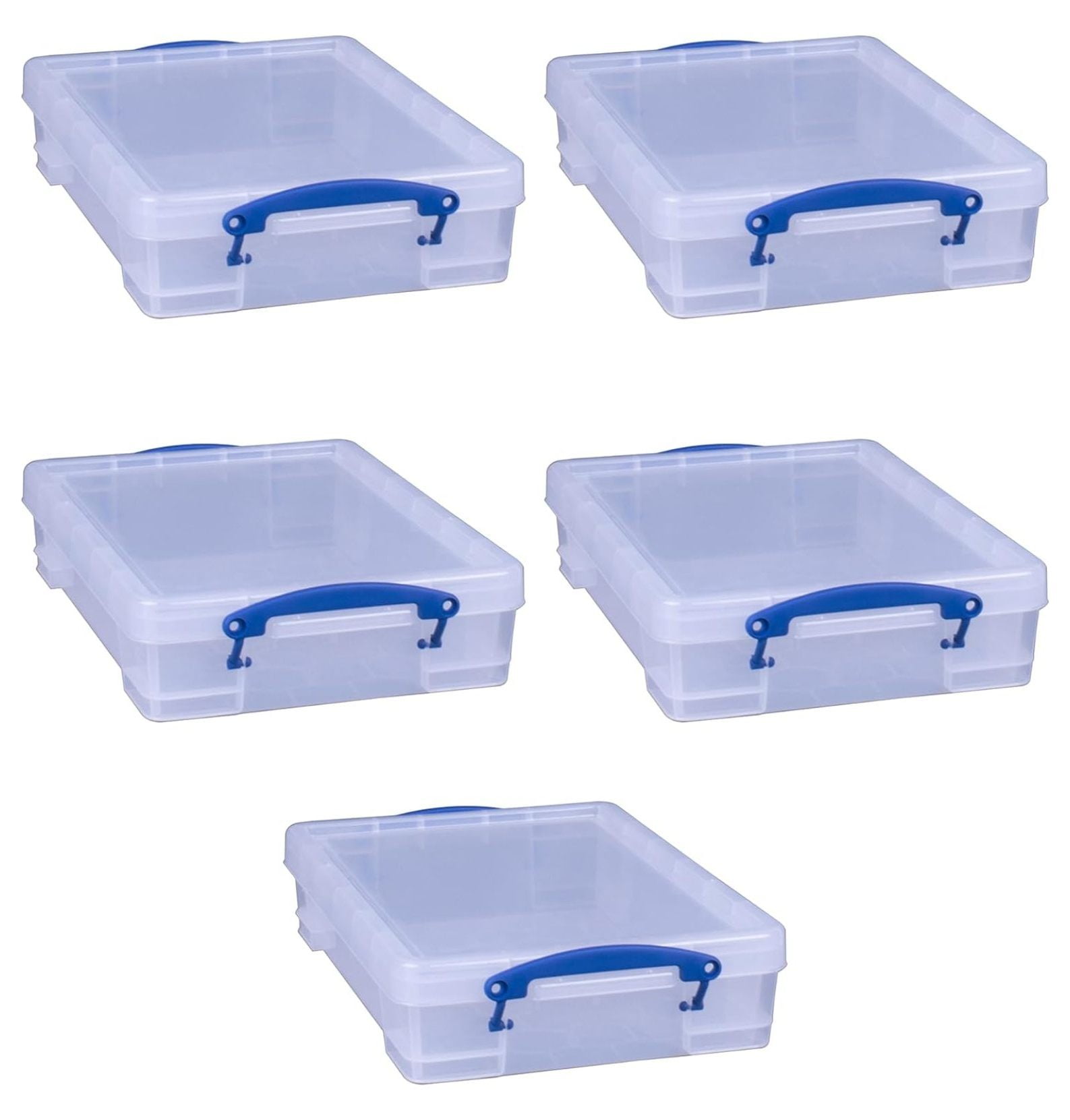 LfucQd 4 Liter Plastic Stackable Storage Container w/Snap Lid & Built ...
