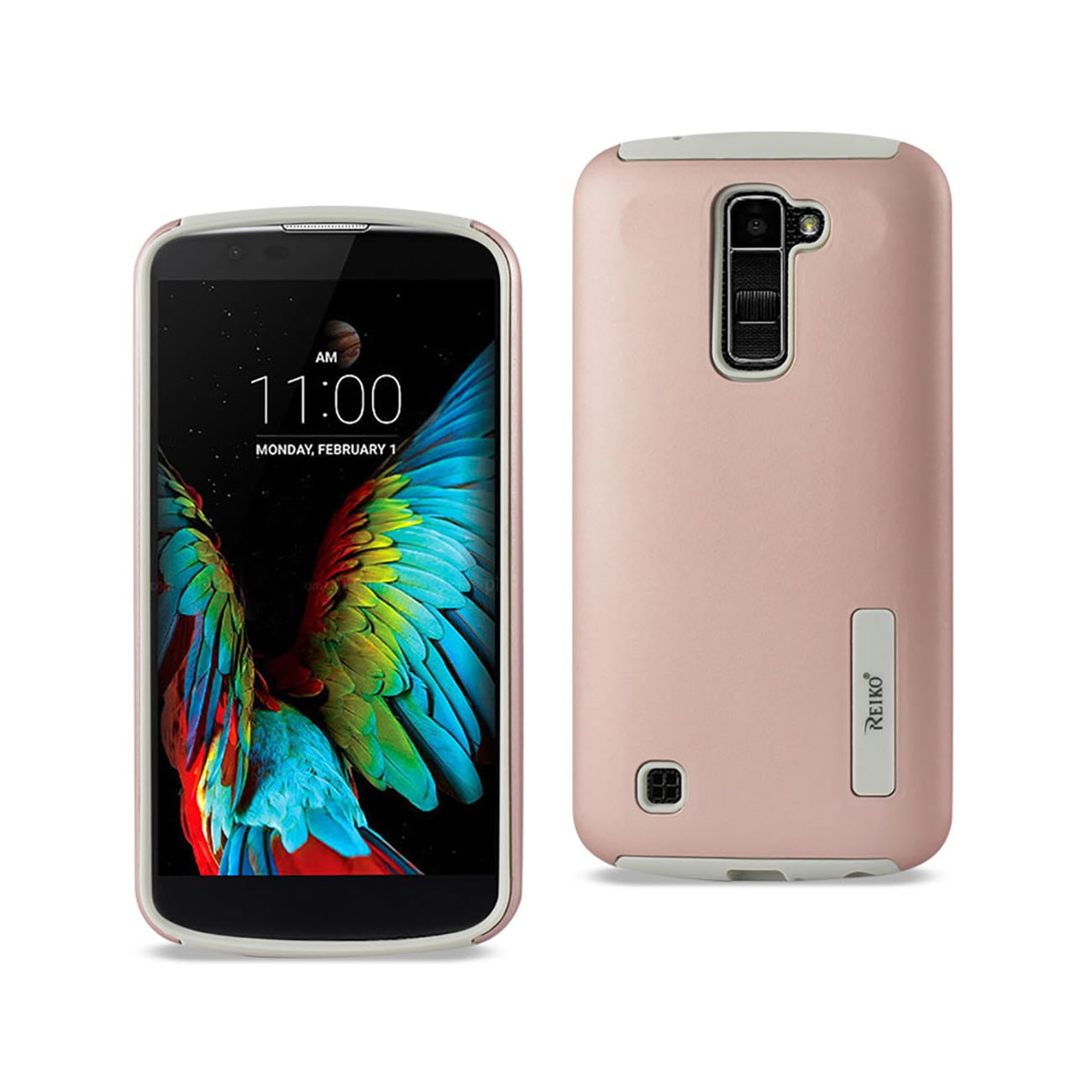 Lg K10 Solid Armor Dual Layer Protective Case In Rose Gold - Walmart.com