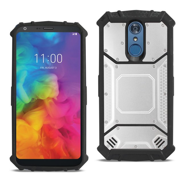 Lg Q7 Plus Metallic Front Cover Case In Silver - Walmart.com