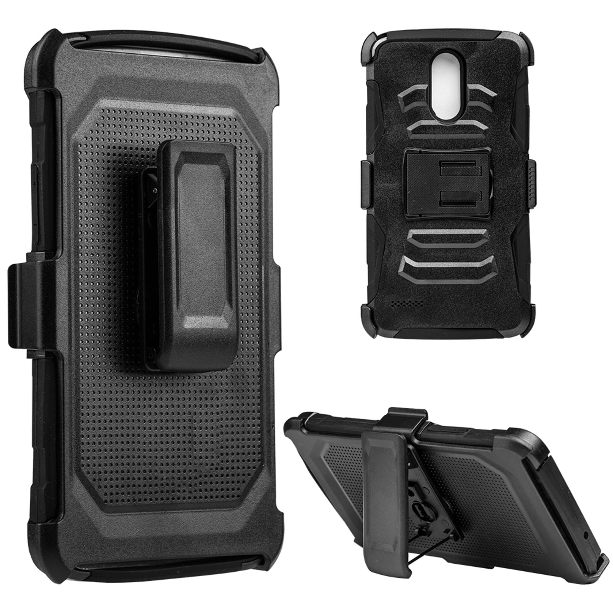 Lg Stylus 3 Stylo 3 Ls777 Hybrid Case Black Skin Black Pc With H Style ...
