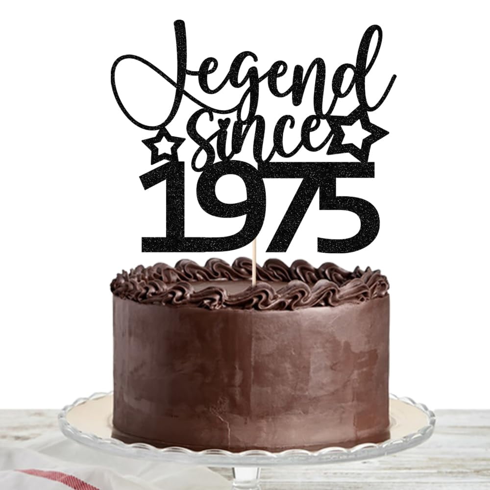 Lgaiehjc Legend Since 1975 Cake Topper BSL1 - 50th Birthday Happy ...