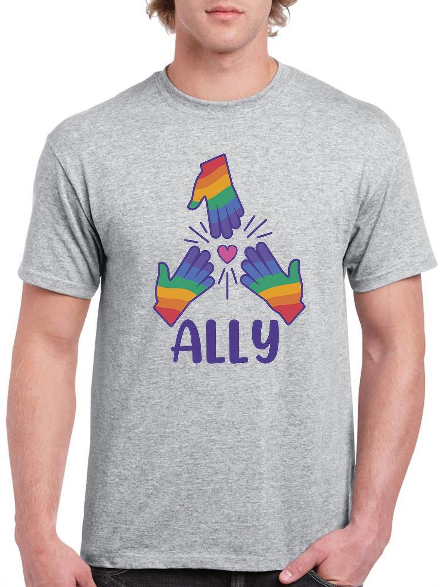 Lgbt Ally T-Shirt Men -Smartprints Designs, Male 3X-Large - Walmart.com