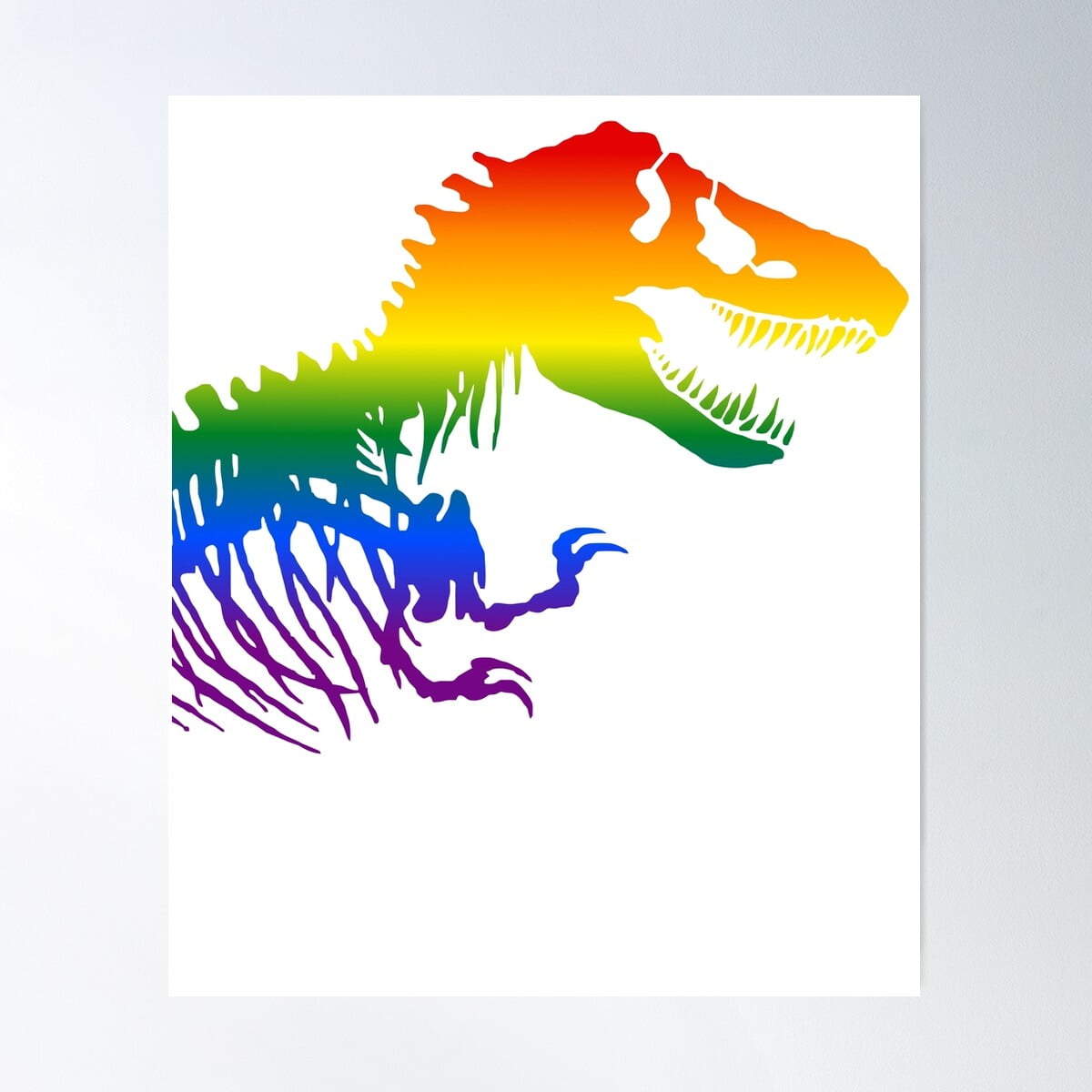 Lgbt Dinosaur T Rex National Pride March Gay Equality Poster Wall Art ...
