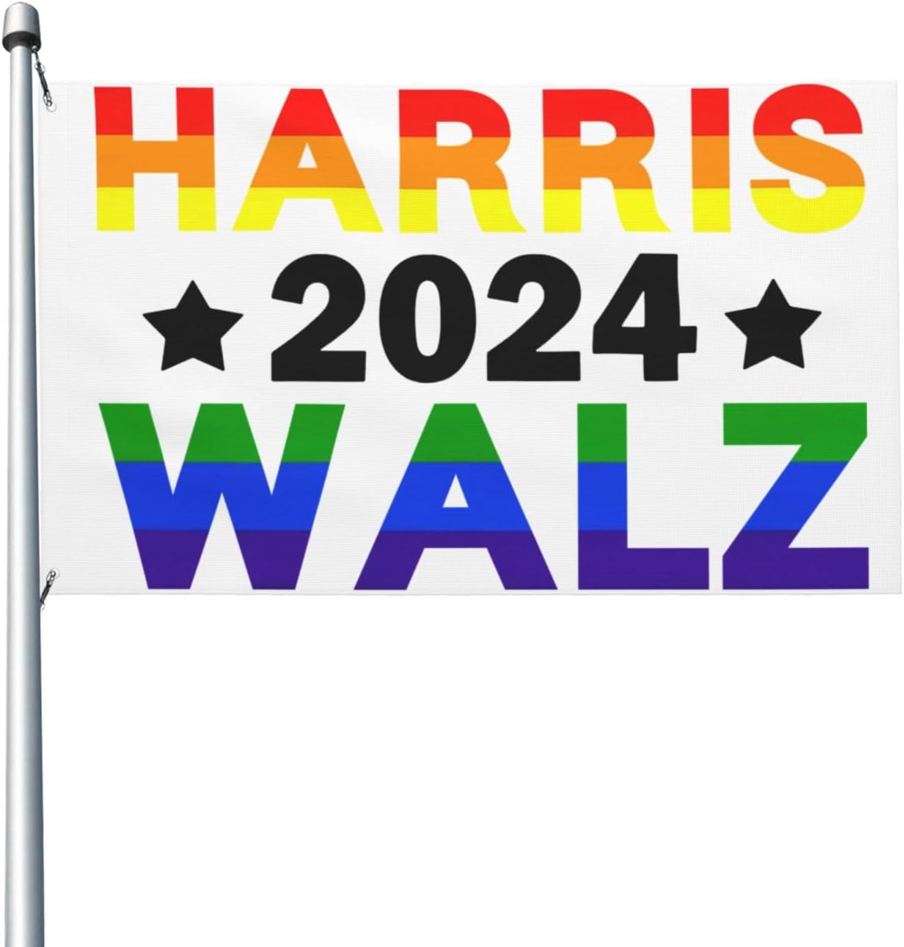 Lgbt Gay Pride Rainbow Kamala Harris Waltz Flag Outdoor Double Sided ...