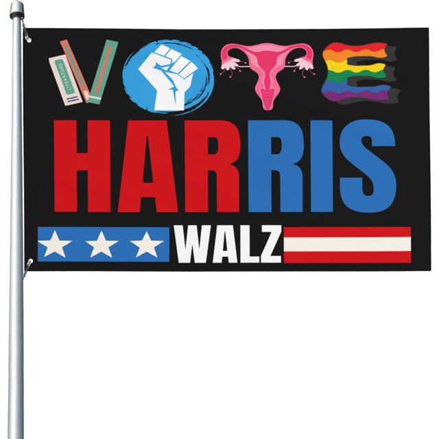 Lgbt Lgbtq For Kamala Harris Waltz 2024 Vote Harris 3x5 Flag Banner ...