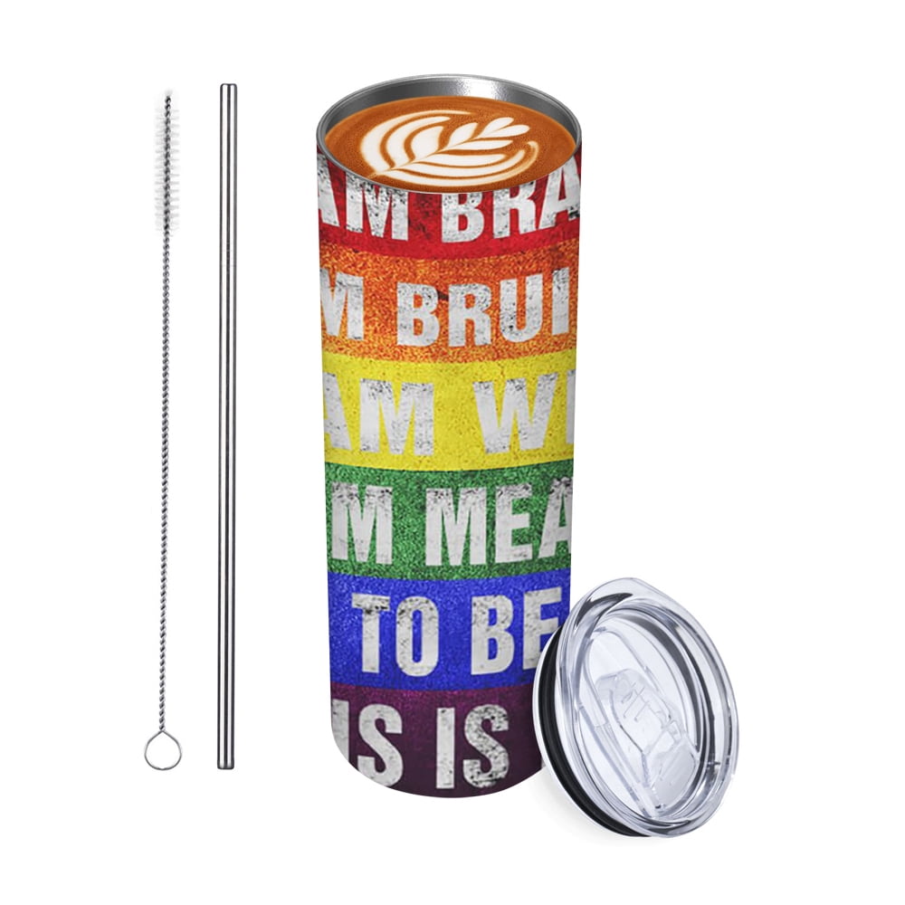 Lgbt Pride 20oz Coffee Mug Cup,Stainless Steel Thermos Water Bottle Car ...
