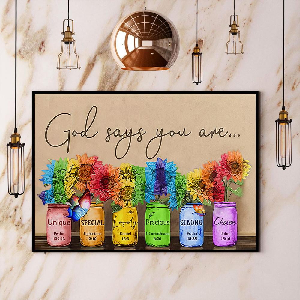Lgbt Pride Sunflower God Says You Are Poster No Frame Matte Wall Art ...