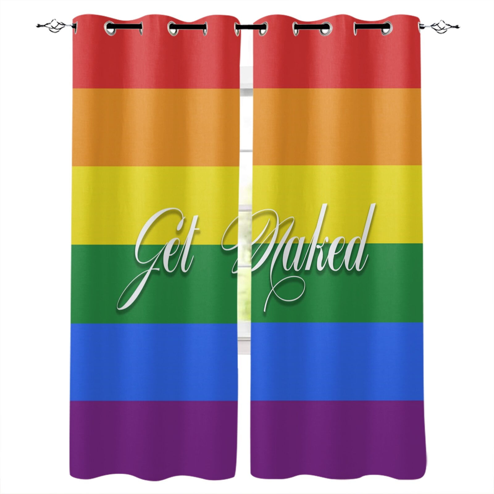 Lgbt Pride Window Treatments Curtains Valance Bathroom Kitchen Curtain