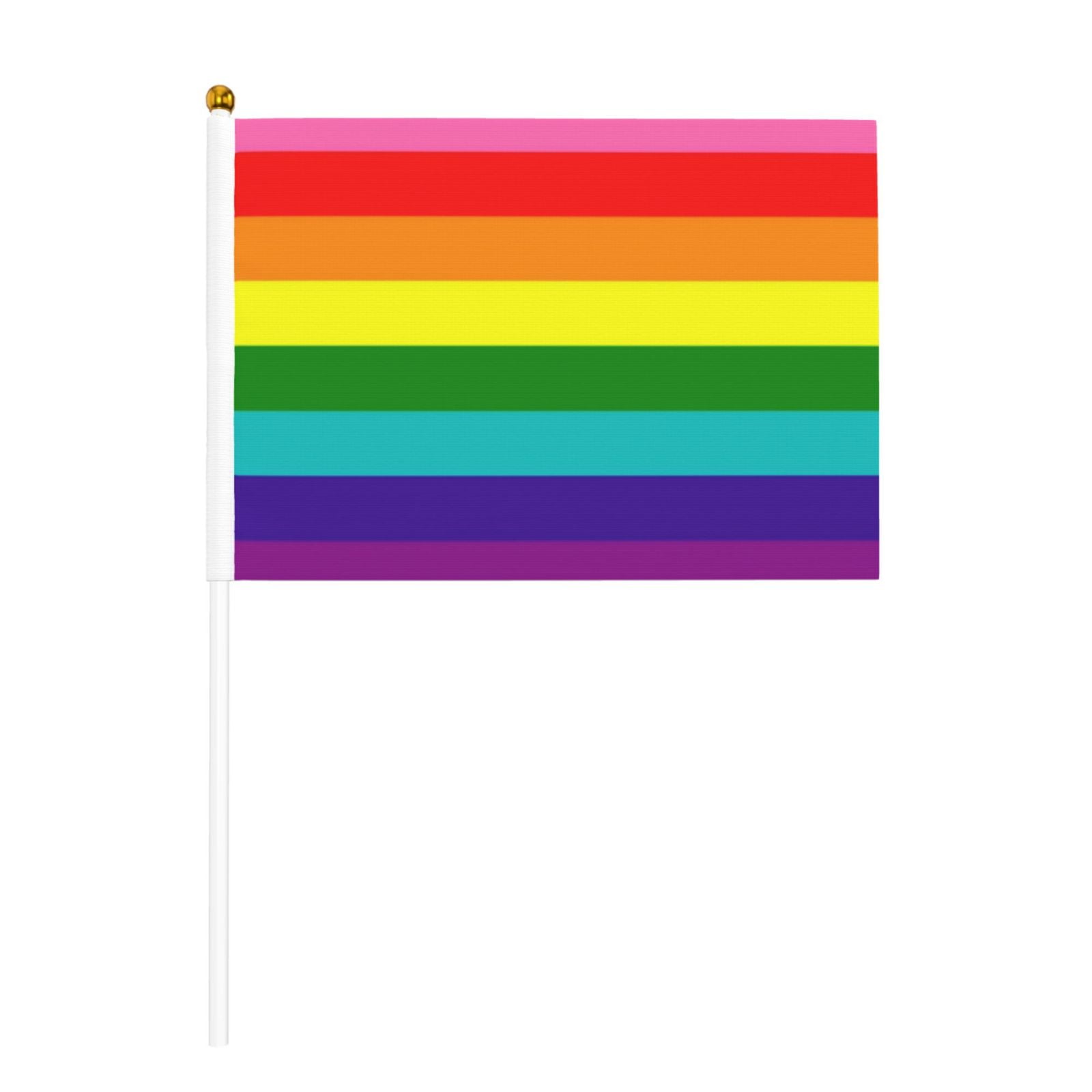 Lgbt Rainbow Gay Pride Flag Flag Small Mini Hand Held Flags Small ...
