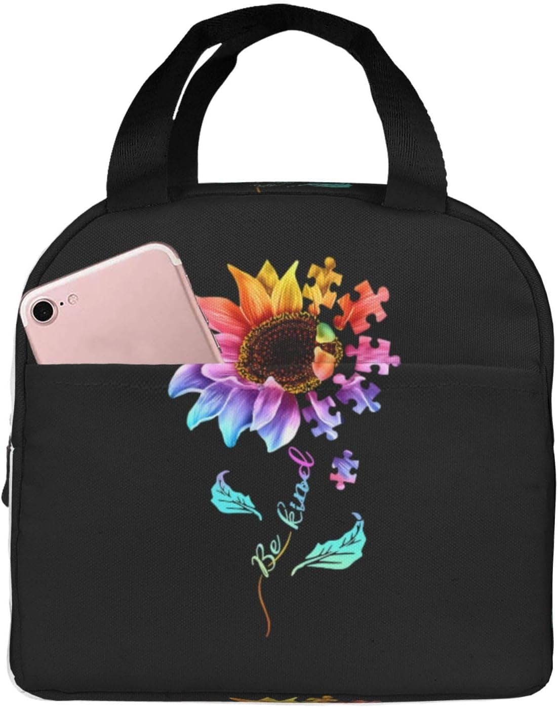 Lgbt Rainbow Gay Pride Flag Sunflower Puzzle Pieces Be Kindlunch Box