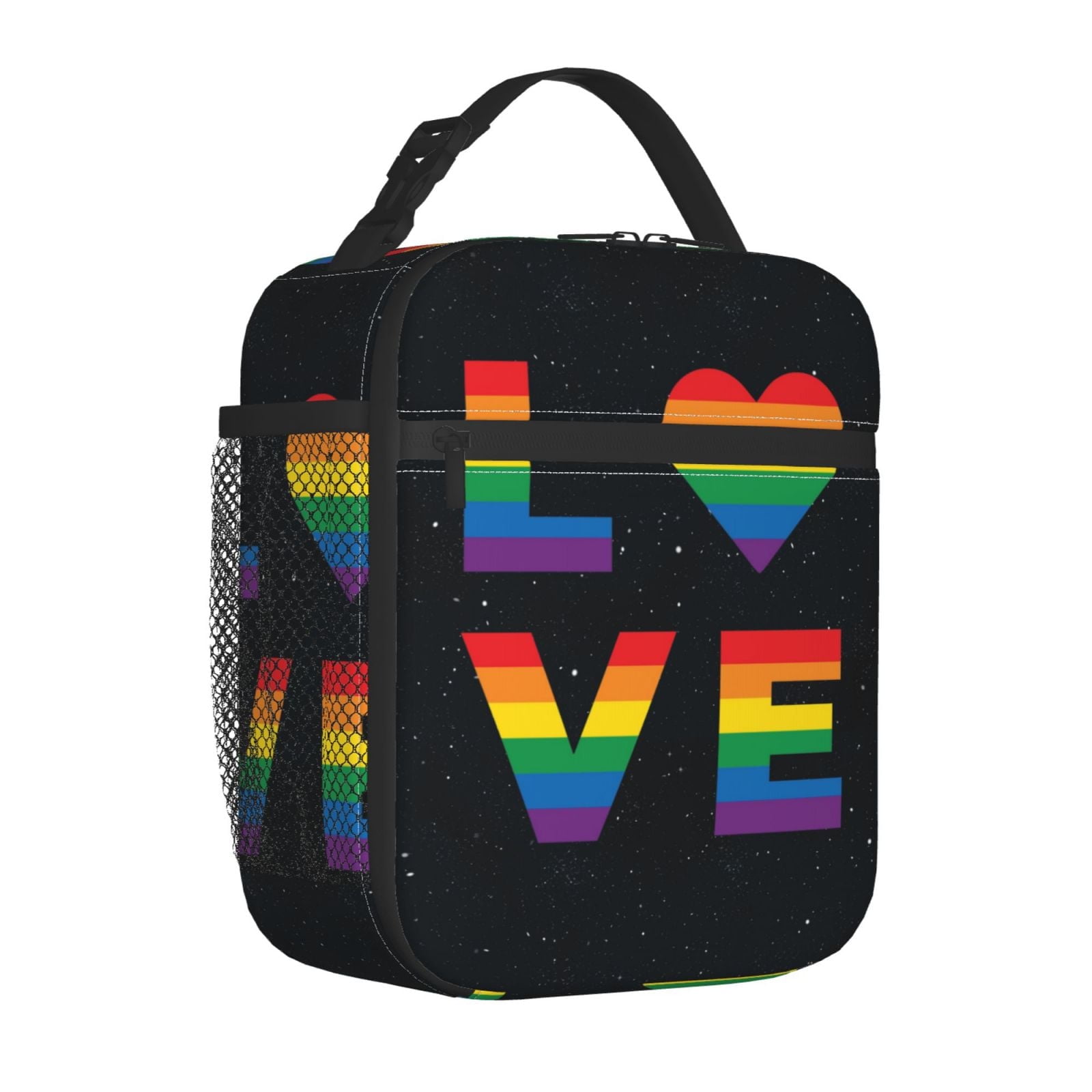 Lgbt Rainbow Pride Equality Symbols Love Lunch Box Portable Insulated ...