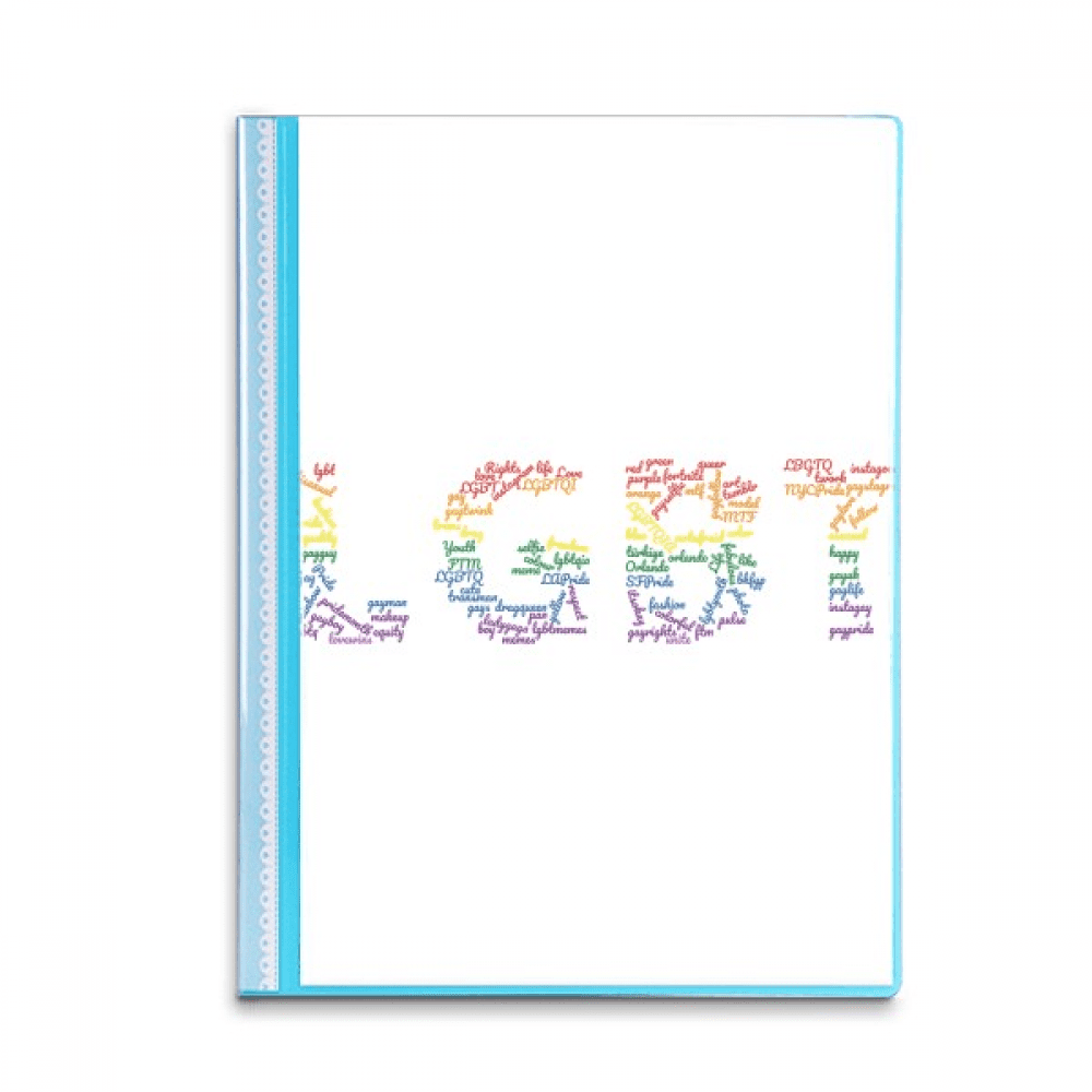 Lgbt Rainbow Wordcloud Art Deco Fashion Book Sheet Protectors Portfolio ...
