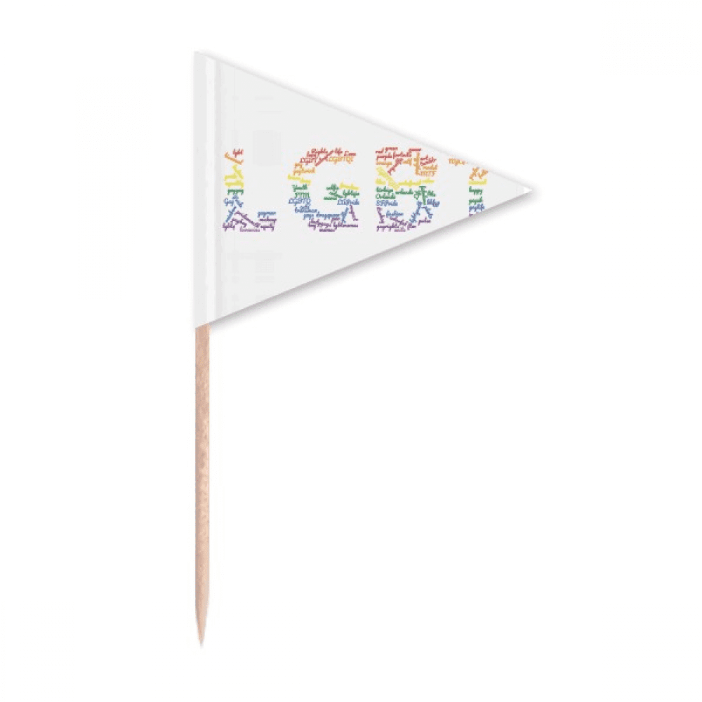Lgbt Rainbow Wordcloud Art Deco Fashion Toothpick Triangle Cupcake ...