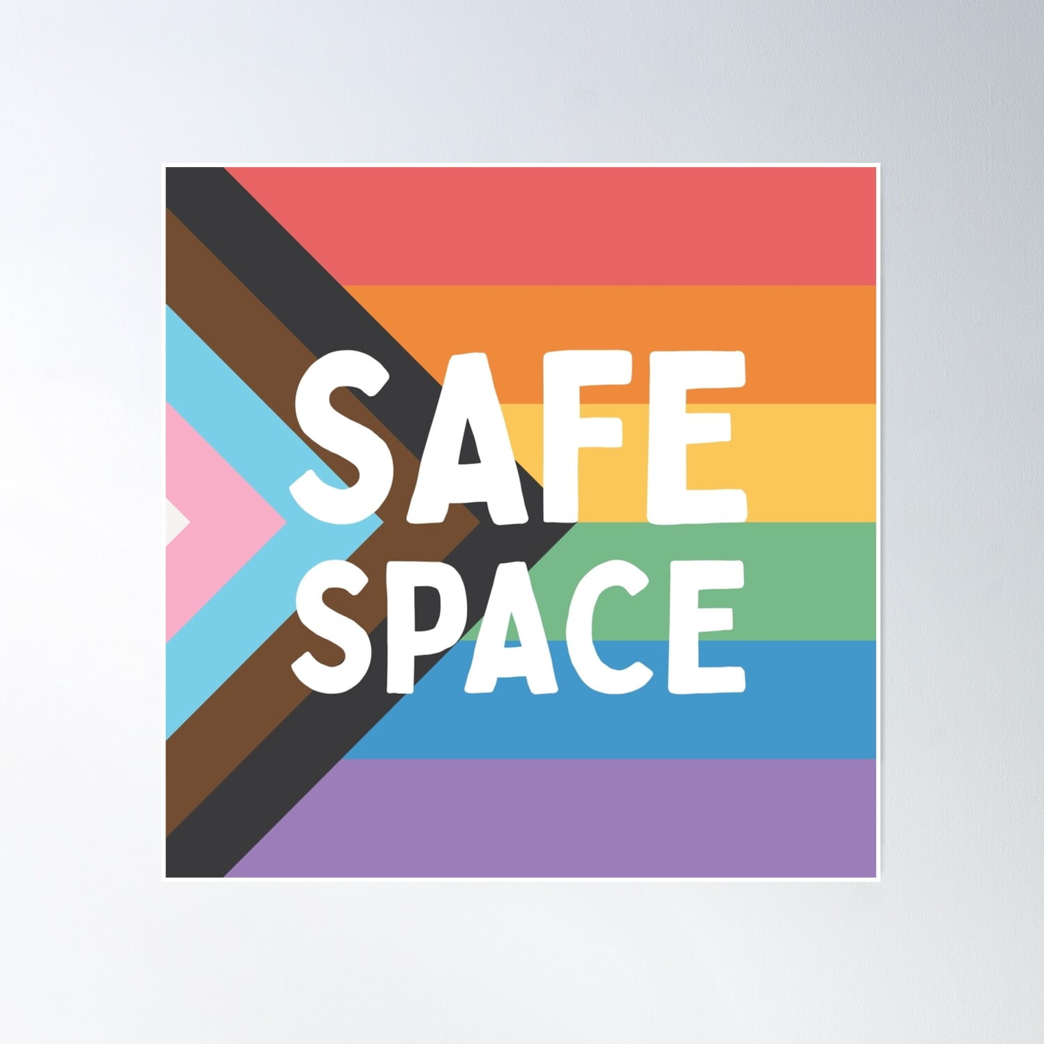 Lgbt Safe Space Poster Wall Art, Modern Wall Decor, 24x24 UNFRAMED ...