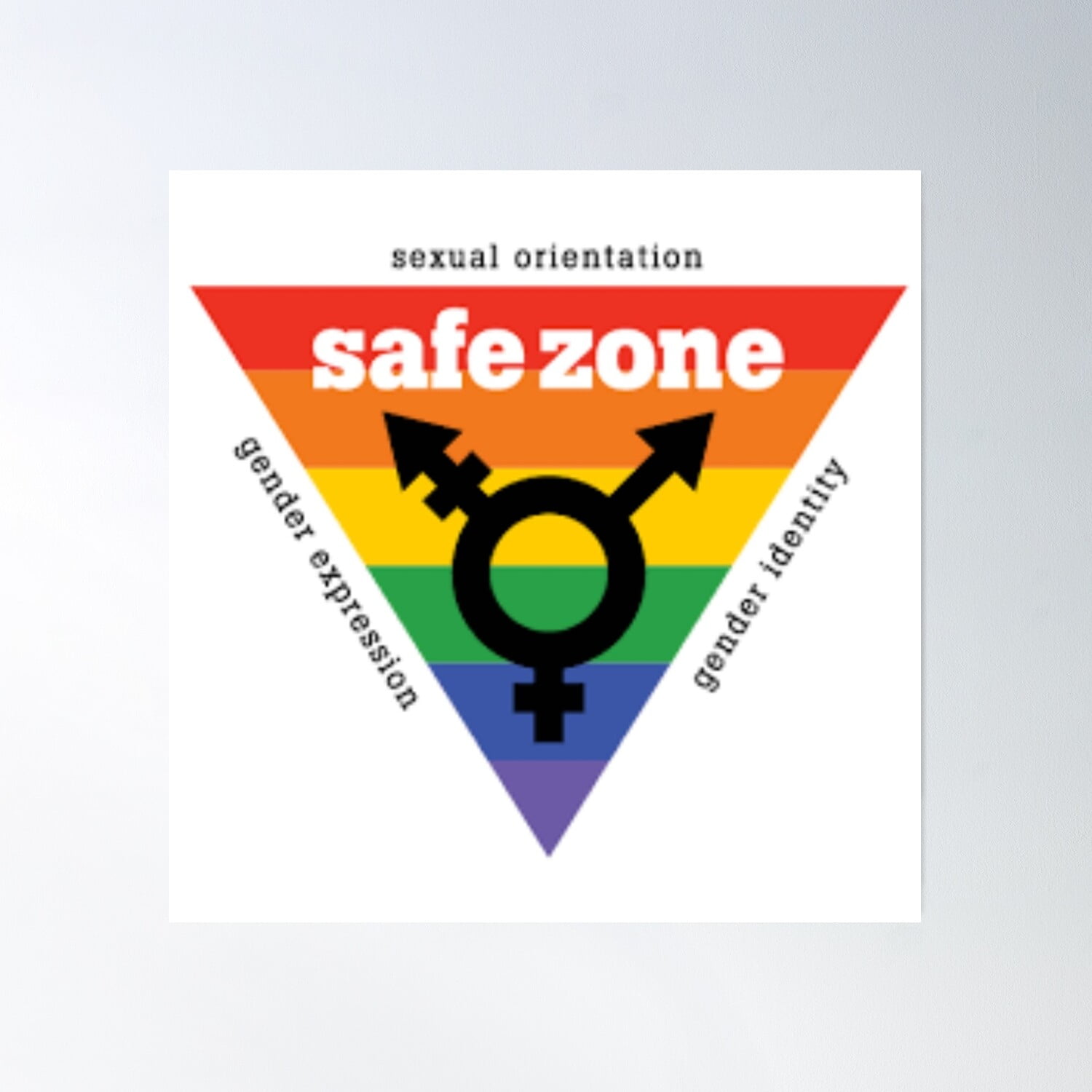 Lgbt+ Safe Zone Equality Poster Wall Art, Modern Wall Decor, 30x30 UNFRAMED - Walmart.com