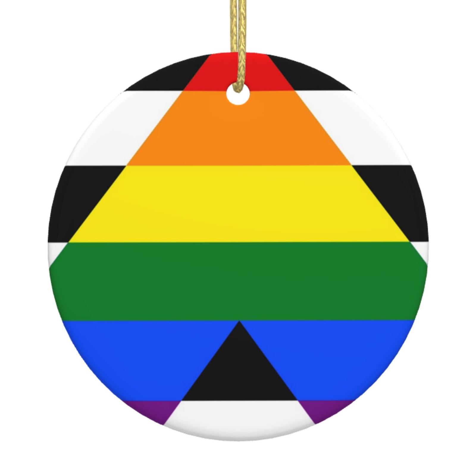 Lgbtq Gay Straight Ally Pride Flag 3" Ceramic Christmas Decorations ...