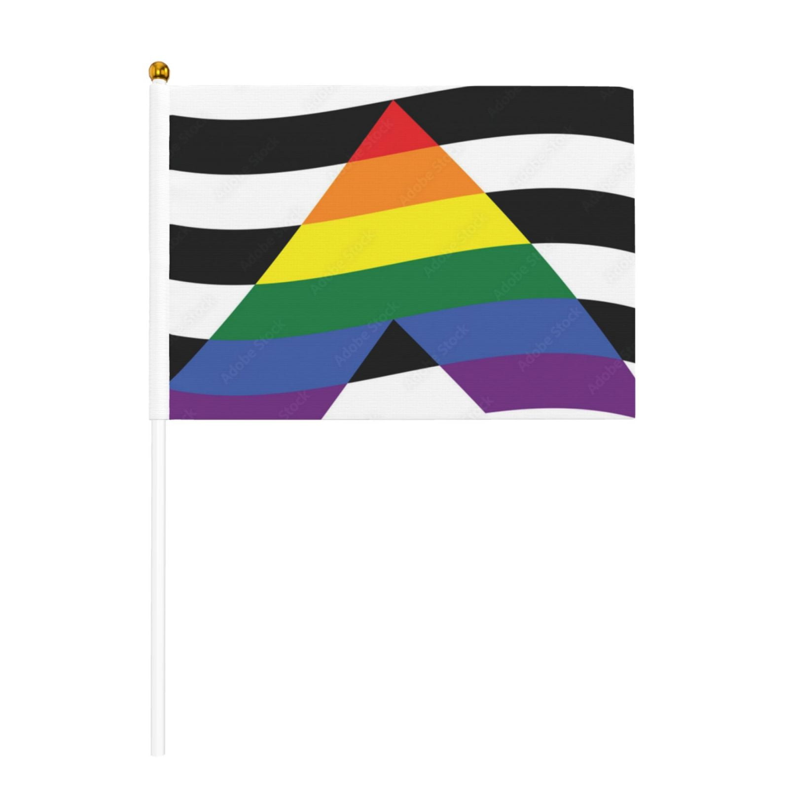 Lgbtq Gay Straight Ally Pride Flag Flag Small Mini Hand Held Flags ...