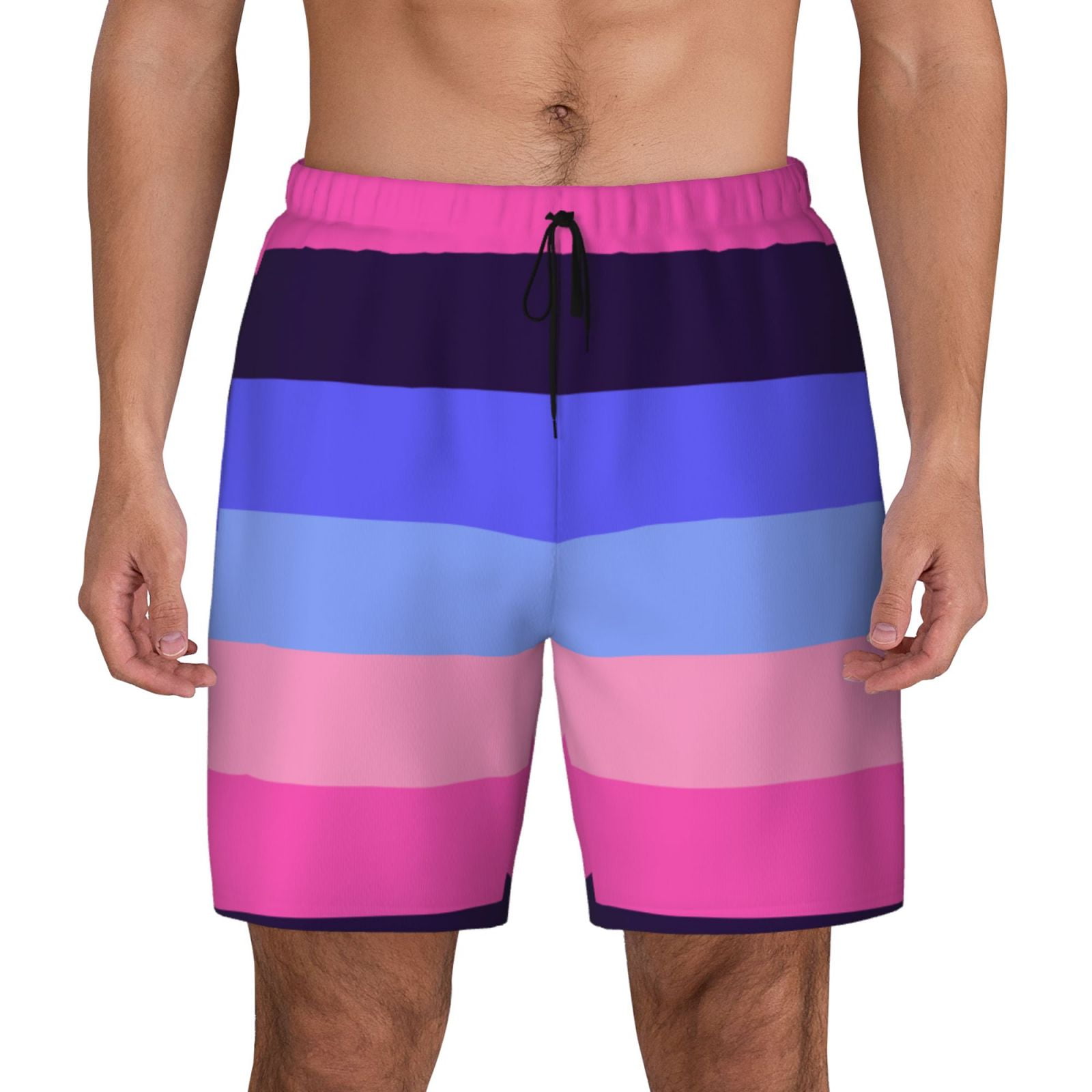 Lgbtq Omnisexual Pride Mens Swim Trunks With Compression Liner With ...
