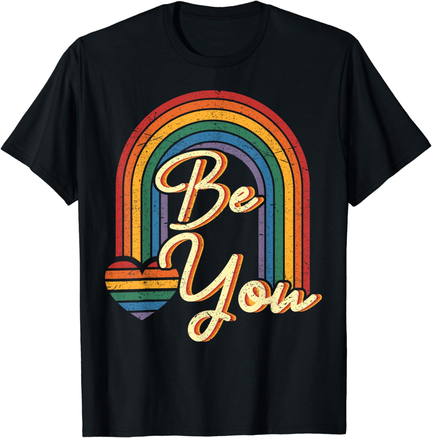 Lgbtq Pride Month 2022 Proud Transgender Rainbow Be You T-Shirt ...