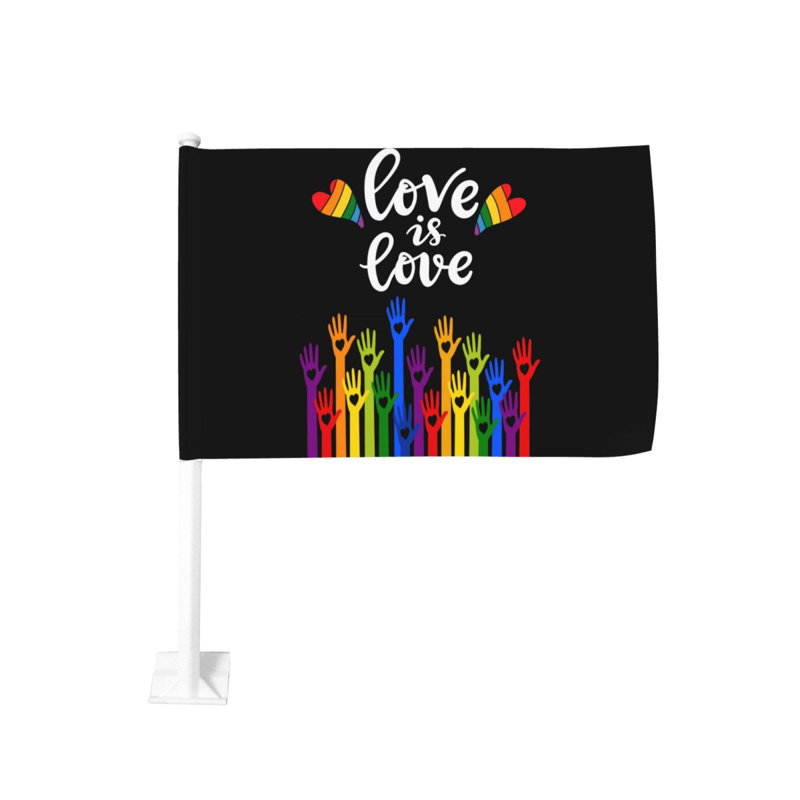 Lgbtq Pride Rainbow Love Is Love Car Flag Double-Sided Outdoor Flags ...