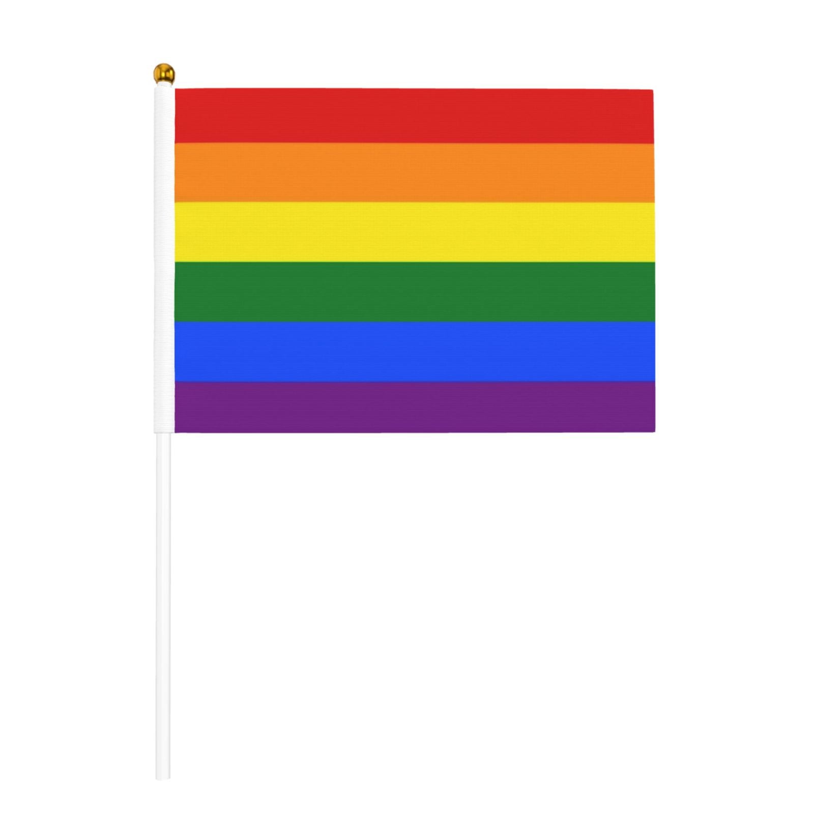 Lgbtq Rainbow Gay Pride Flag Flag Small Mini Hand Held Flags Small ...
