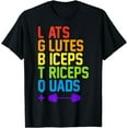 Lgbtq Weightlifting Lats Glutes Biceps Triceps Quads Squad T-Shirt ...