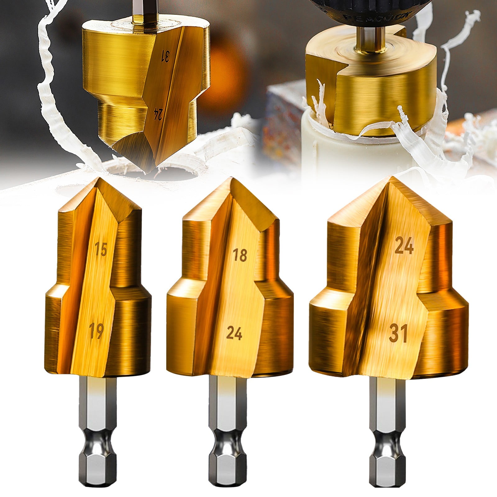 Lggsban Combination Drill Tap & Tap Bit Set, 3-in-1 Screw Tapping Bit ...