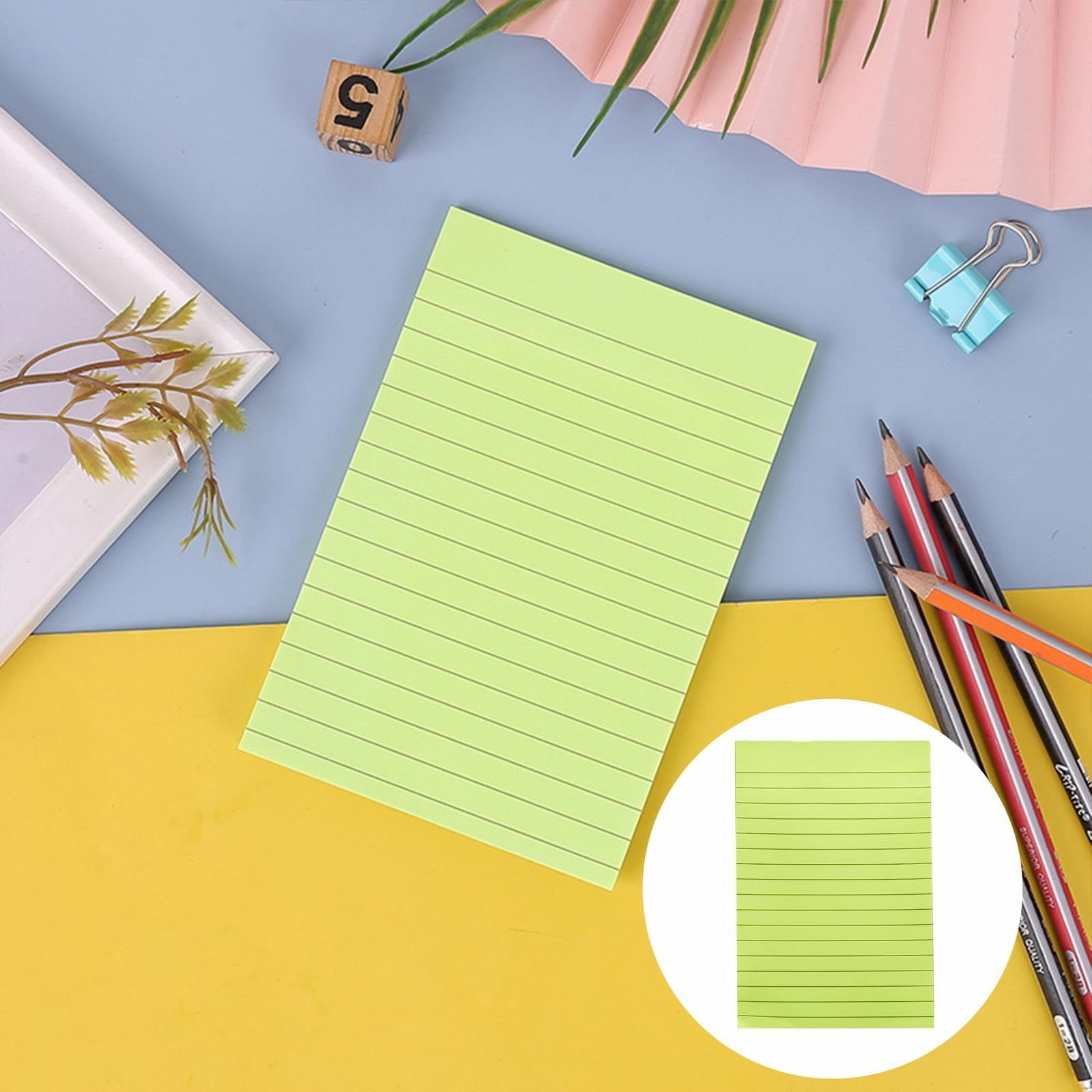 Lggsban Lined Sticky Notes in Post Sticky Notes with Lines, Bright ...