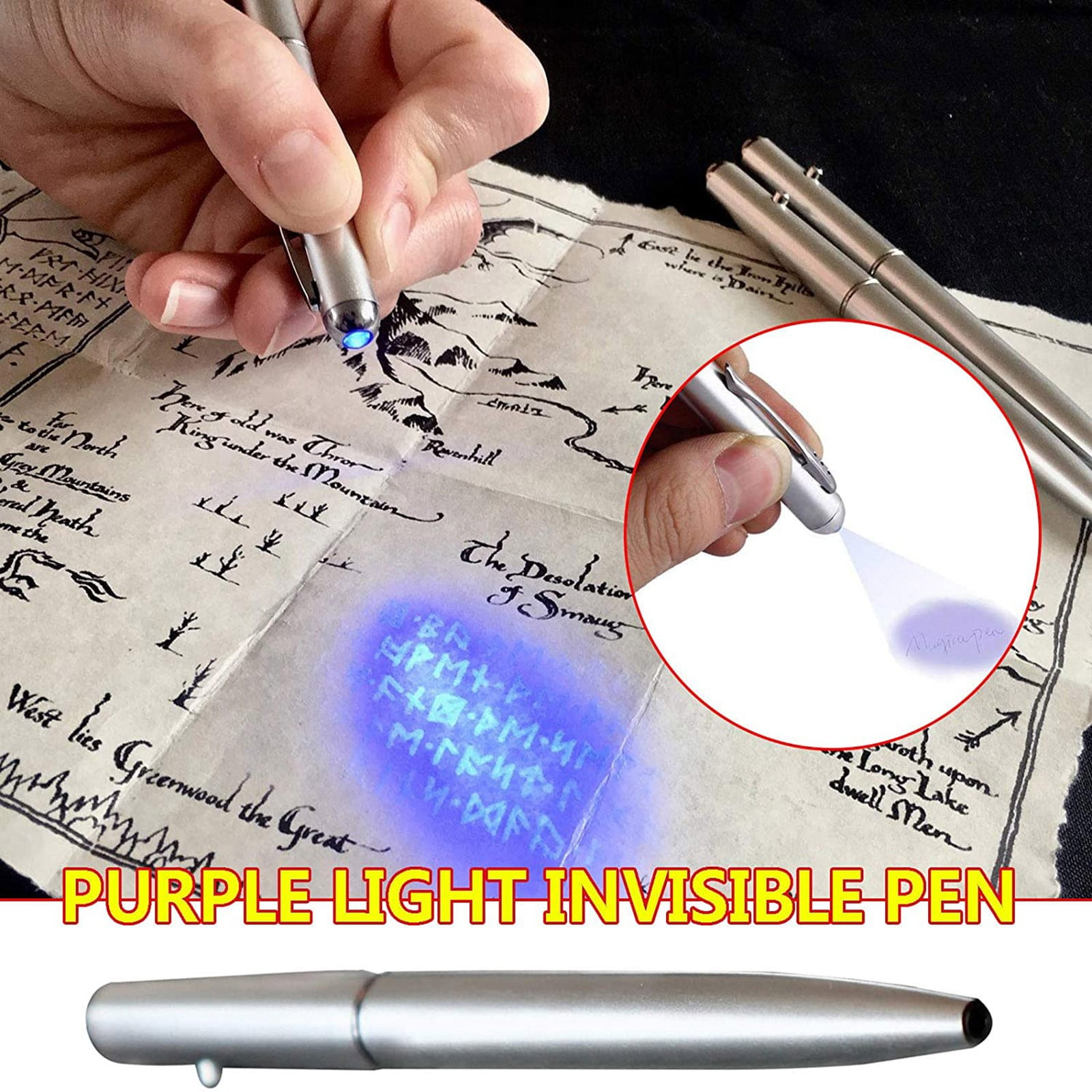 Lggsban Money Checker Pen Marker Fake Bill Detector Pens for W/UV LED ...