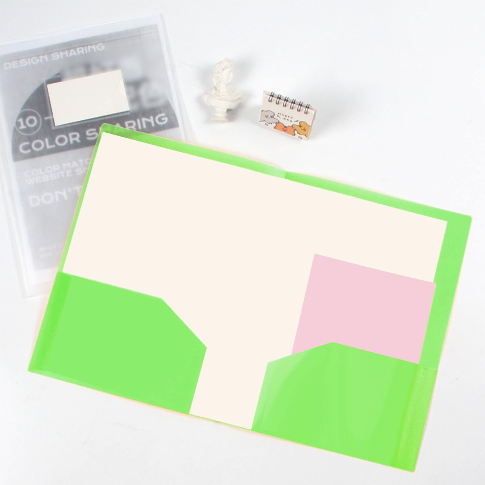Lggsban Pack Plastic Pocket Folder Heavy Duty Pack Plastic Pocket ...