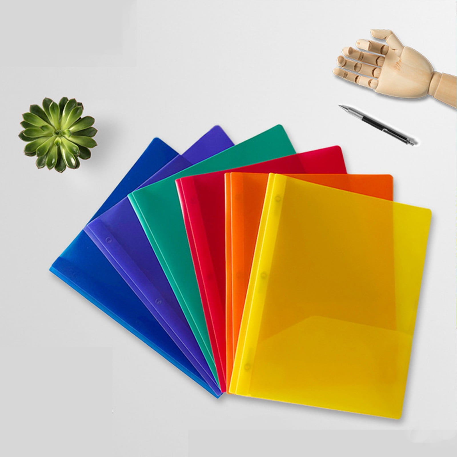 Lggsban Pack Plastic Pocket Folder Heavy Duty Pack Plastic Pocket ...