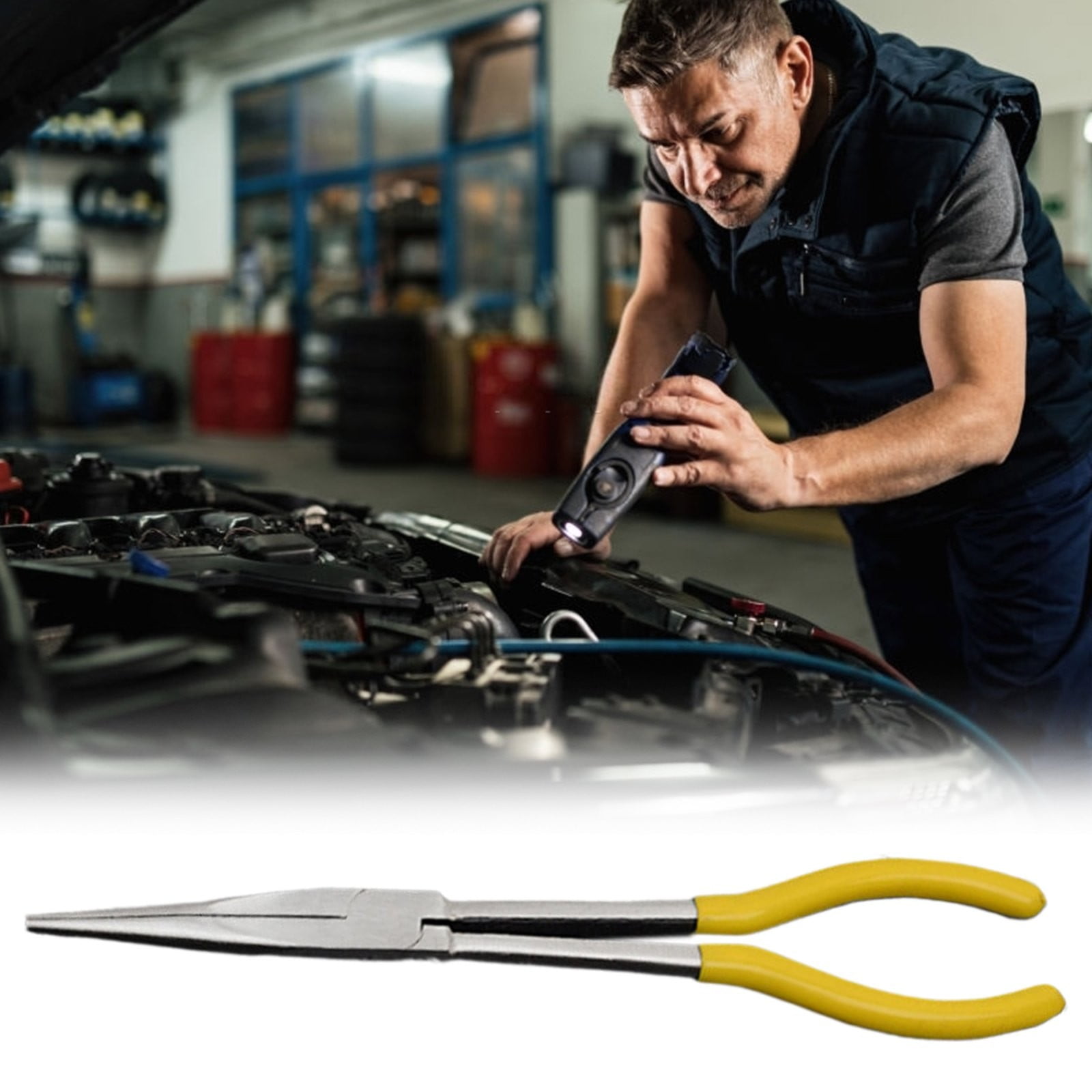 Lggsban Precision 11inch Long Needle Nose Pliers Assortment Kit, Long ...