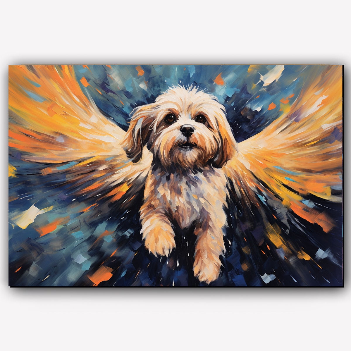 Lhasa Apso Dog Wall Art Graffiti Painting Canvas Print for Living Room ...