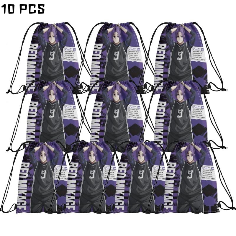 Lheaggik 10 packs Anime Blue Lock Candy Drawstring Bag Drawstring ...