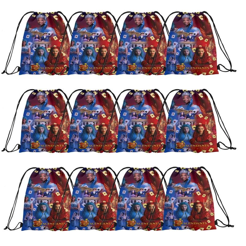 Lheaggik 12 Packs Descendants The Rise Of Red Candy Drawstring Bag Drawstring Goodie Favor Bags ...