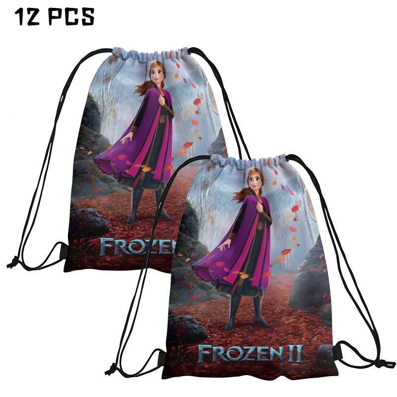 Lheaggik 12 Packs Frozen II Movie Candy Drawstring Bag Drawstring ...