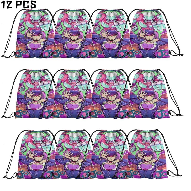 Lheaggik 12 packs Anime Character Jotaro Candy Drawstring Bag ...