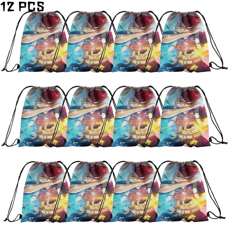Lheaggik 12 packs Anime My Hero Academy Candy Drawstring Bag Drawstring ...