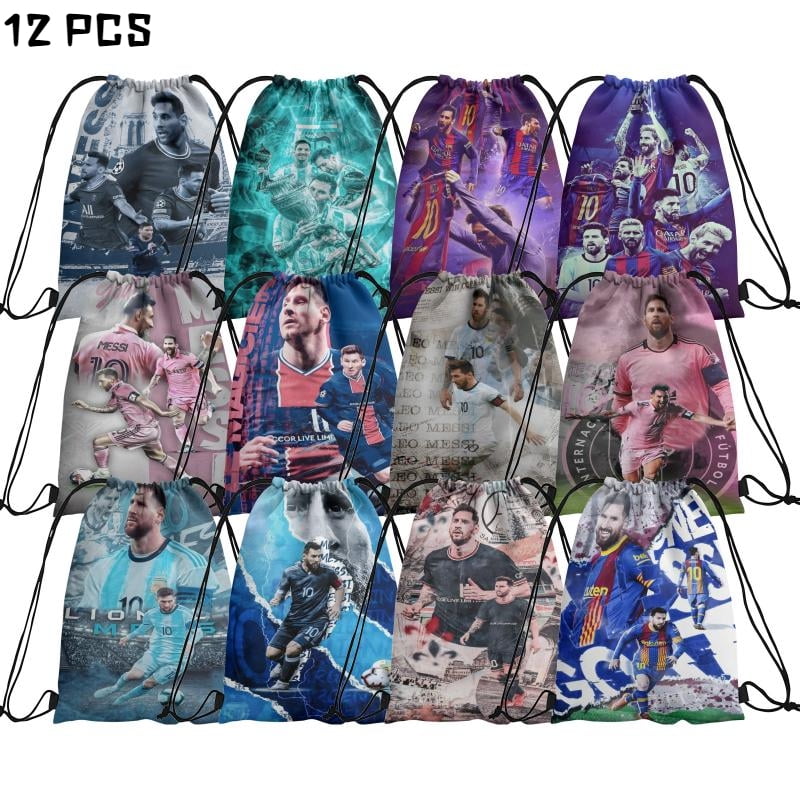 Lheaggik 12 packs Football Star candy drawstring bag drawstring goodie favor bags for boys and ...