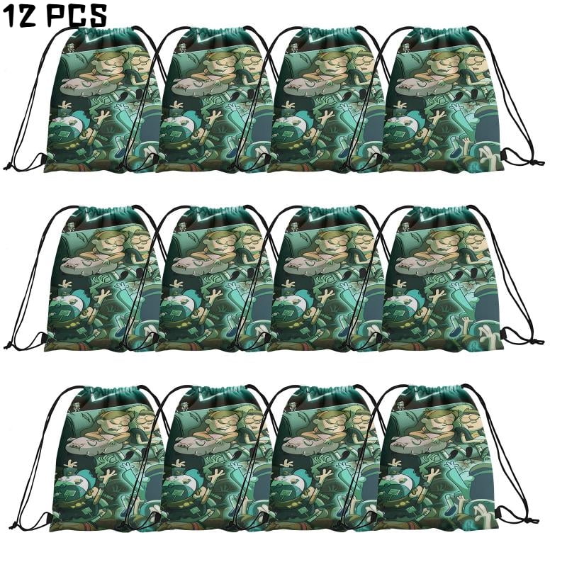 Lheaggik 12 packs Gravity Falls Candy Drawstring Bag Drawstring Goodie Favor Bags for Boys and ...