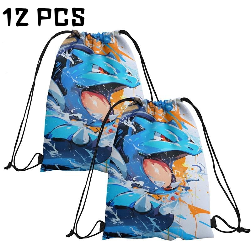 Lheaggik 12 packs Pokemon candy drawstring bag drawstring goodie favor bags for boys and girls ...