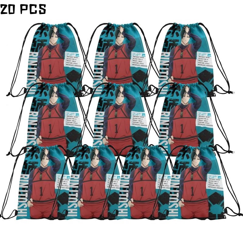 Lheaggik 20 packs Anime Blue Lock Candy Drawstring Bag Drawstring ...