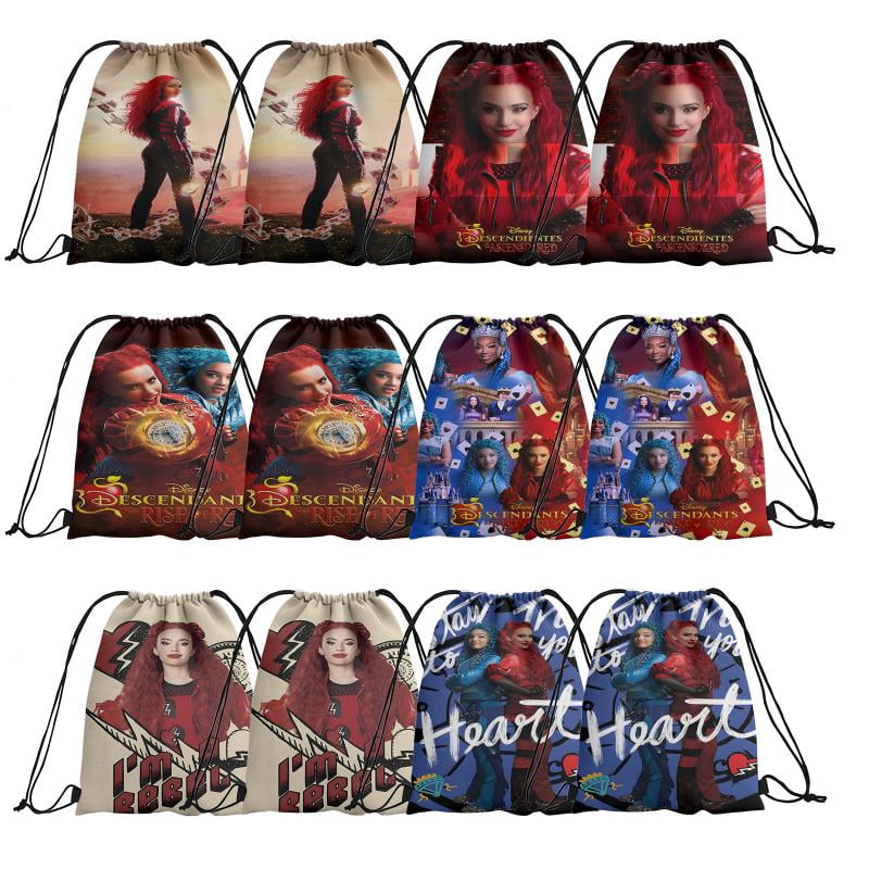 Lheaggik 24 Packs Descendants The Rise Of Red Candy Drawstring Bag Drawstring Goodie Favor Bags ...