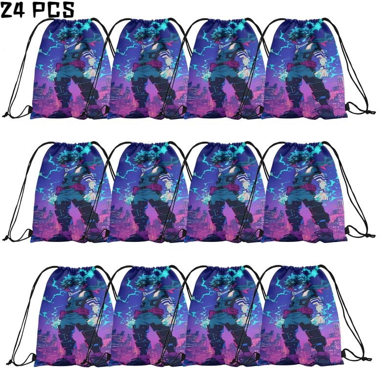 Lheaggik 24 packs Anime My Hero Academy Candy Drawstring Bag Drawstring ...