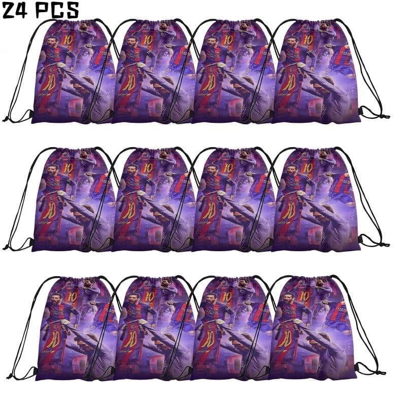 Lheaggik 24 packs Football Star candy drawstring bag drawstring goodie favor bags for boys and ...