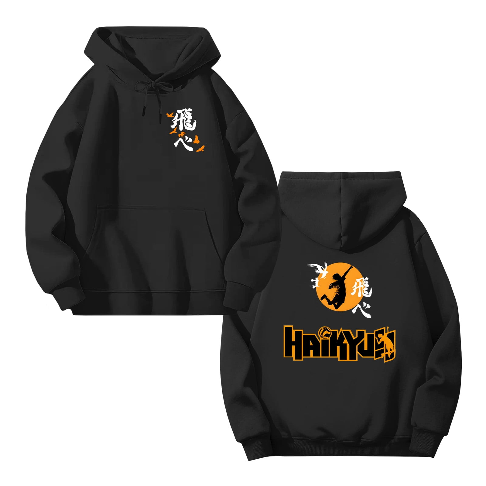 Lheaggik Anime Haikyuu Hoodie Cartoon Graphic Long Sleeve Streetwear ...