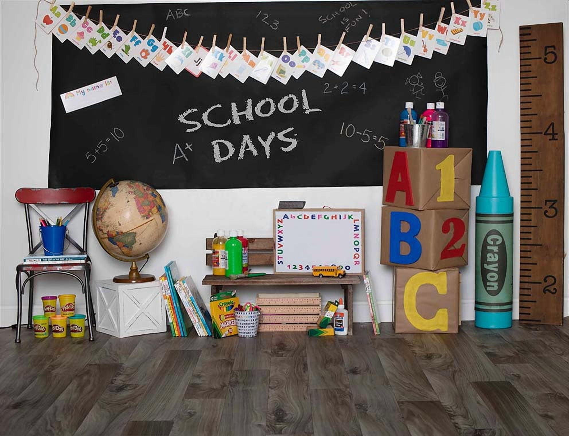 Lheaggik Back to School Backdrop & Welcome Banner First Day of School ...