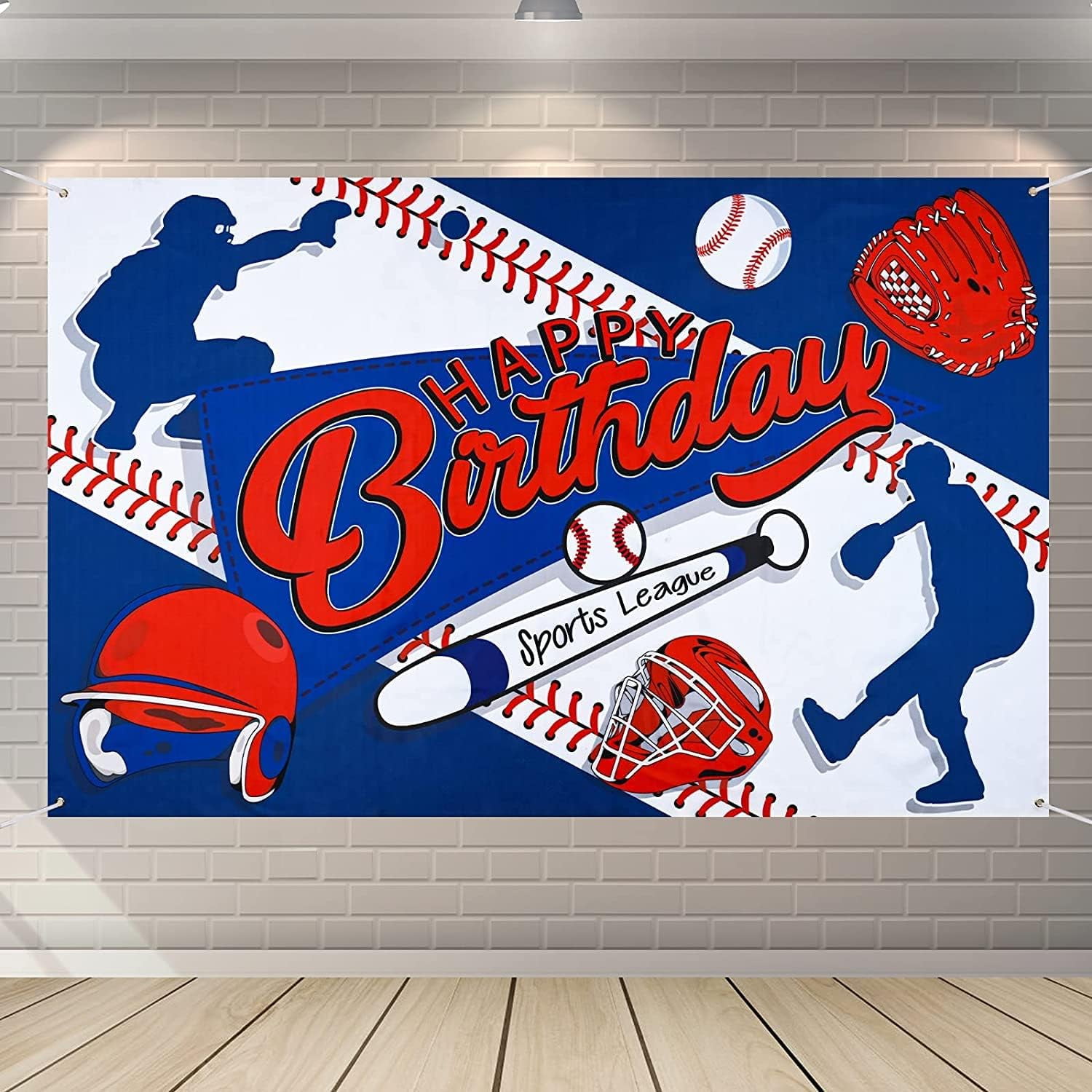 Lheaggik Baseball Party Decorations Happy Birthday Banner Party ...