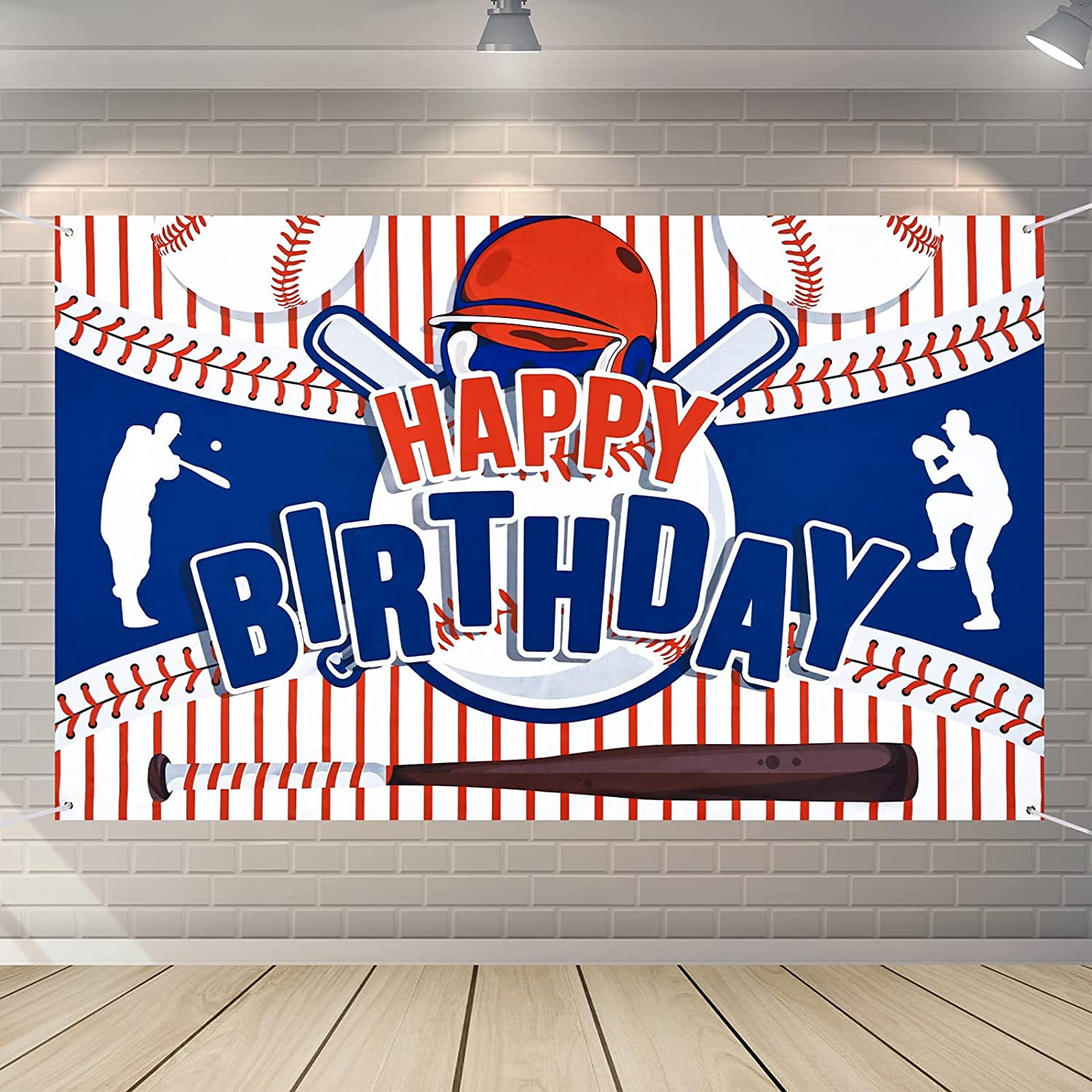 Lheaggik Baseball Party Decorations Happy Birthday Banner Party ...