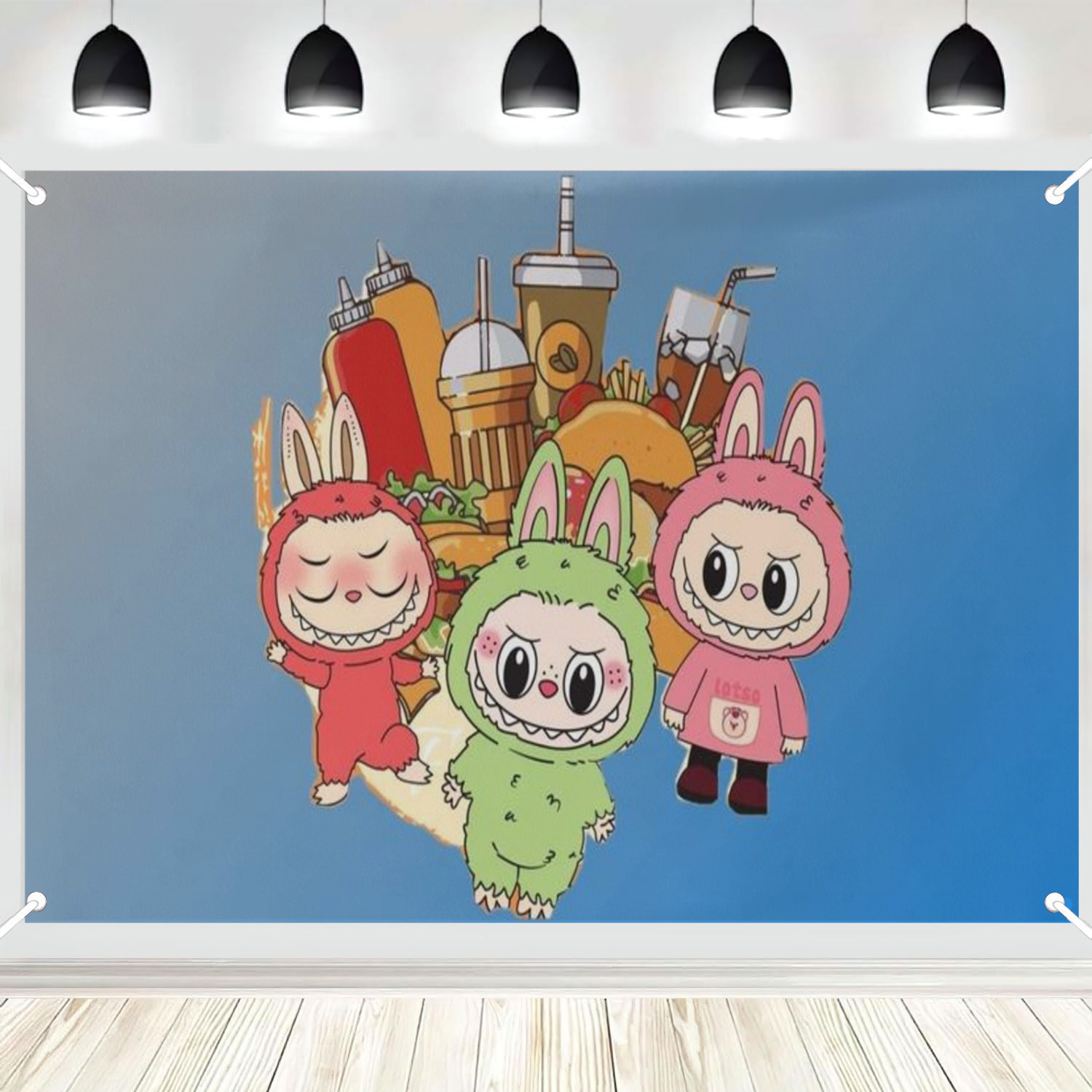 Lheaggik Cartoon Background Birthday Party Decorations, Cartoon La bu ...